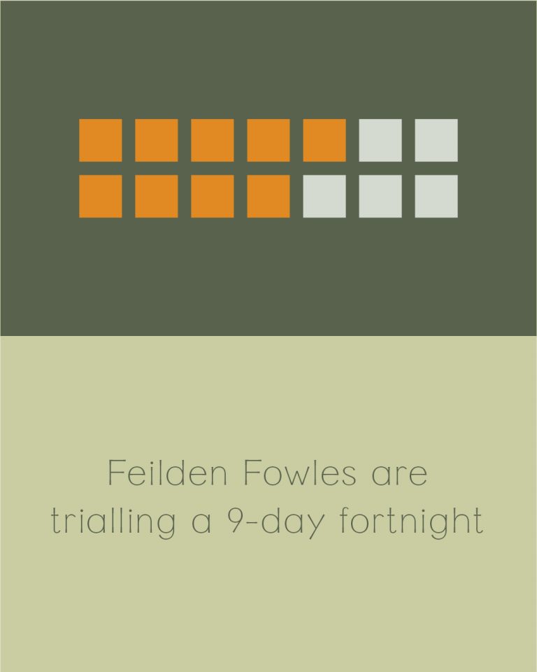 Feilden Fowles are working a 9-day fortnight - Feilden Fowles